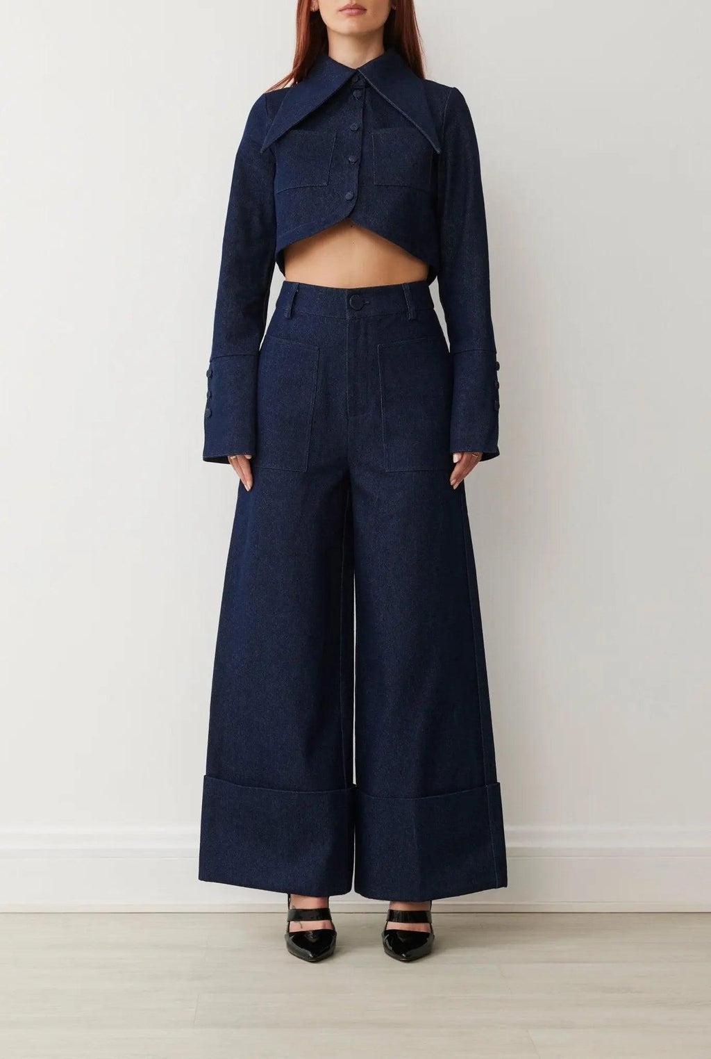 CONNIE SHIRT IN DARK DENIM - BOSKEMPER